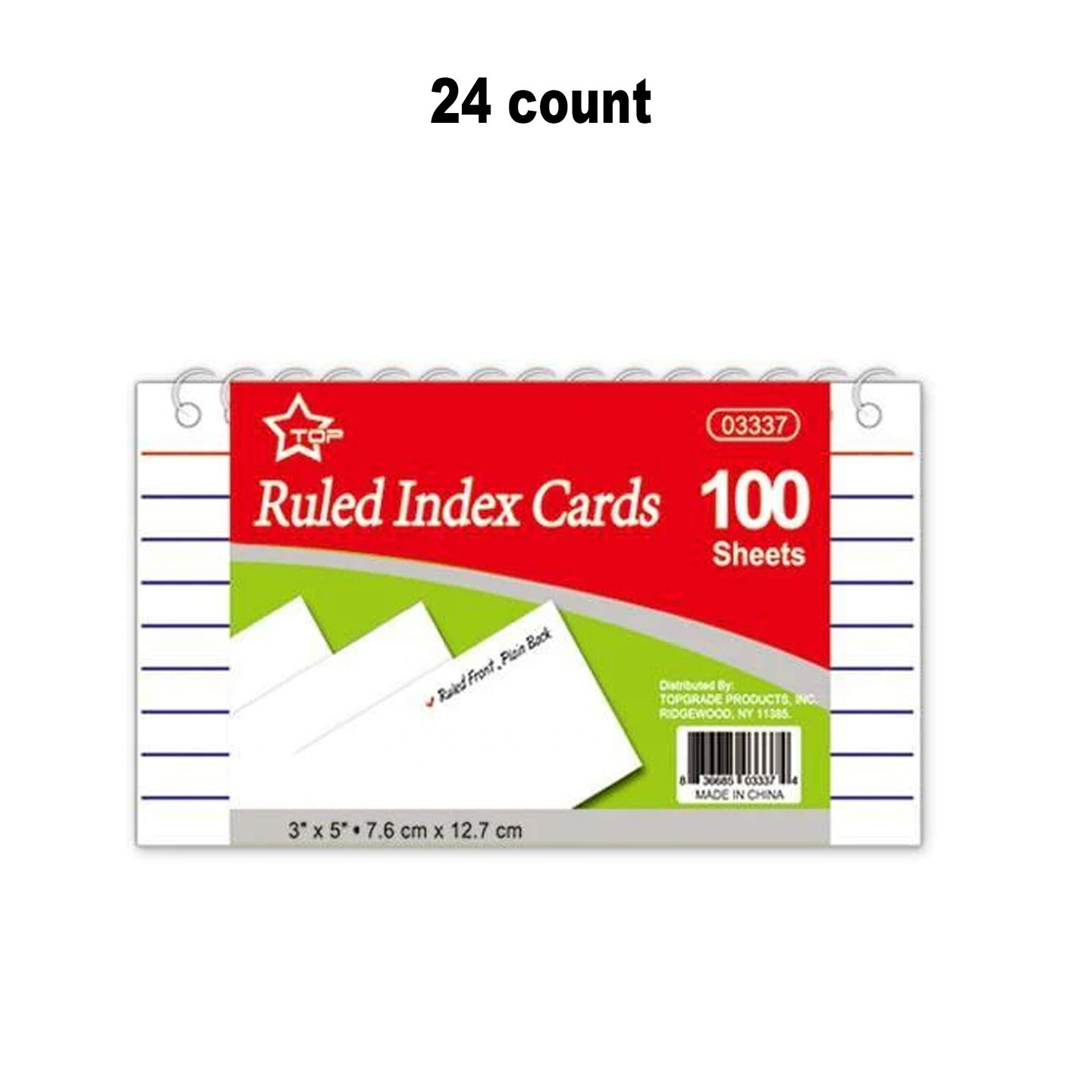 100Ct 3x5 Inches Index Cards Spiral Bound Organized and Portable for ...