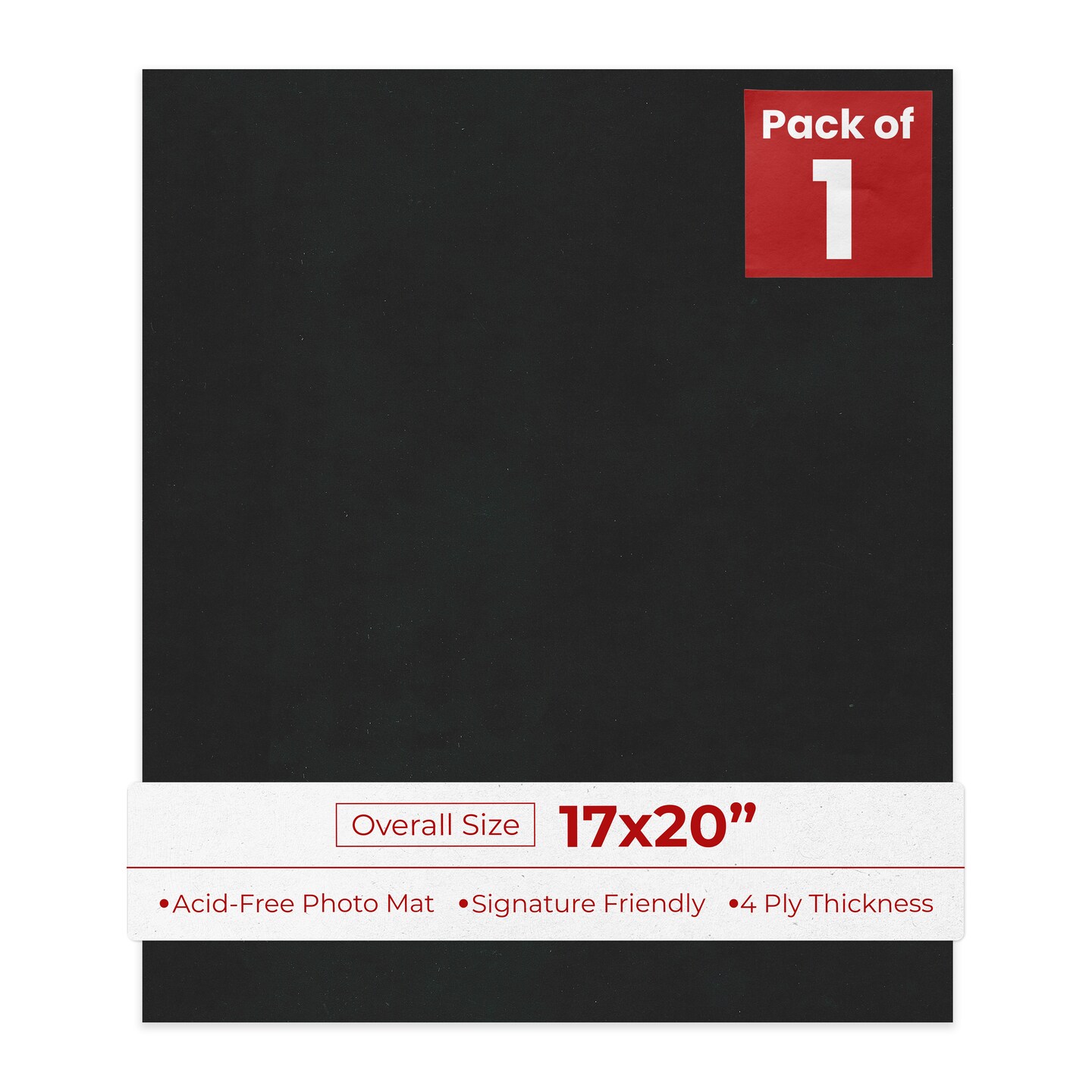 Black Suede 17x20 Uncut Mat Board - Blank Sheets, No Opening, Color ...