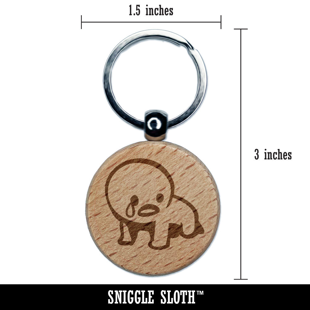 Crying Despair Sad Emote Engraved Wood Round Keychain Tag Charm | Michaels