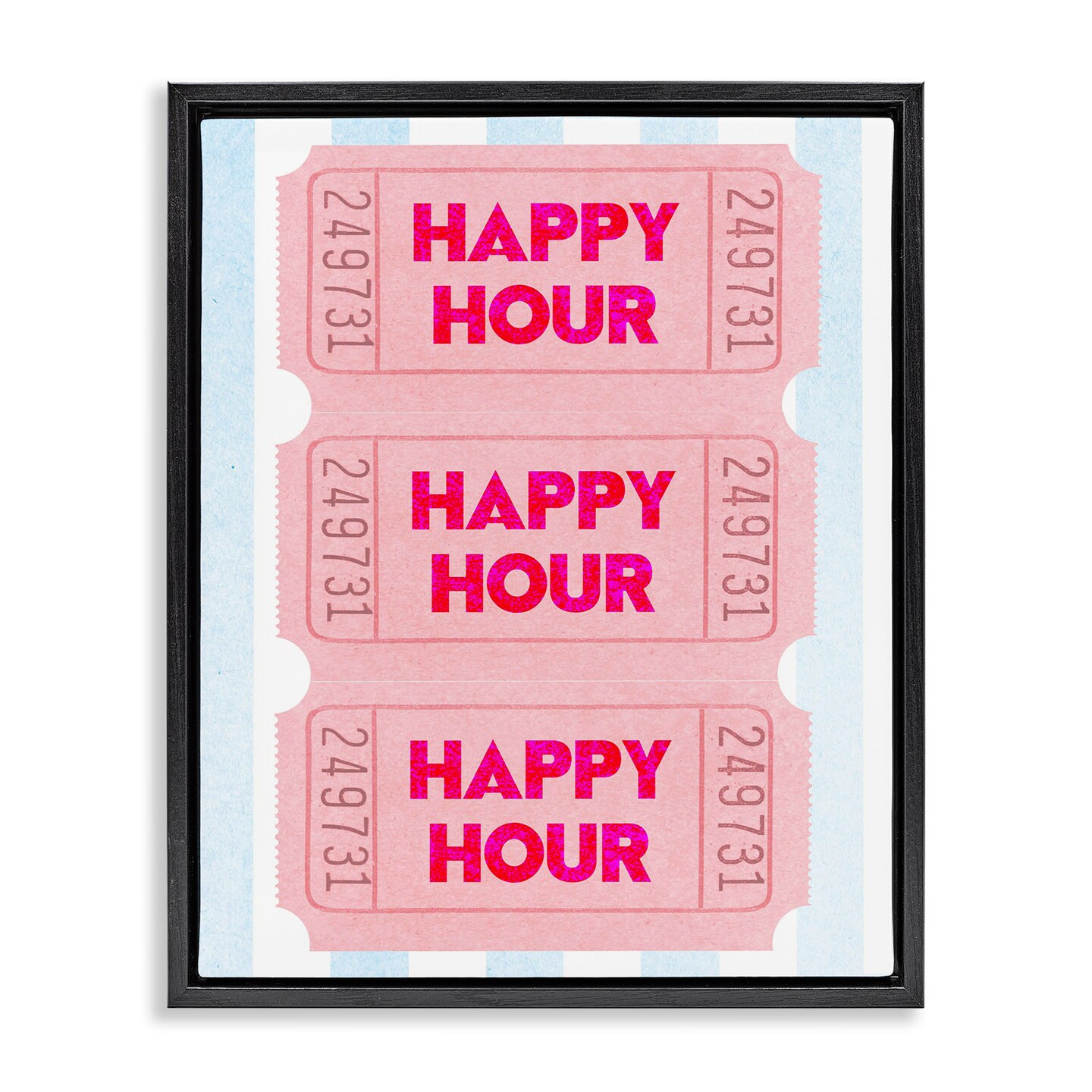 Stupell Industries Pink Happy Hour Tickets Floating Frame By Lil' Rue ...