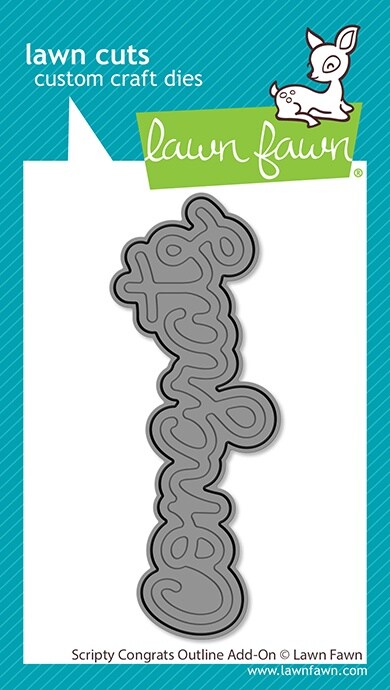 Lawn Cuts Custom Craft Die-Scripty Congrats Outline Add-On | Michaels