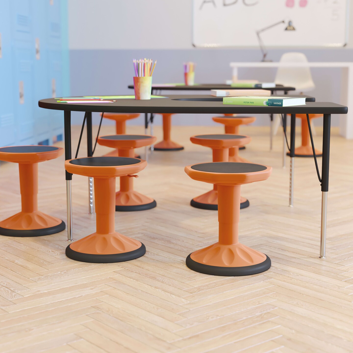 Emma and Oliver Saylor Height Adjustable Active Motion Stool for Kids ...