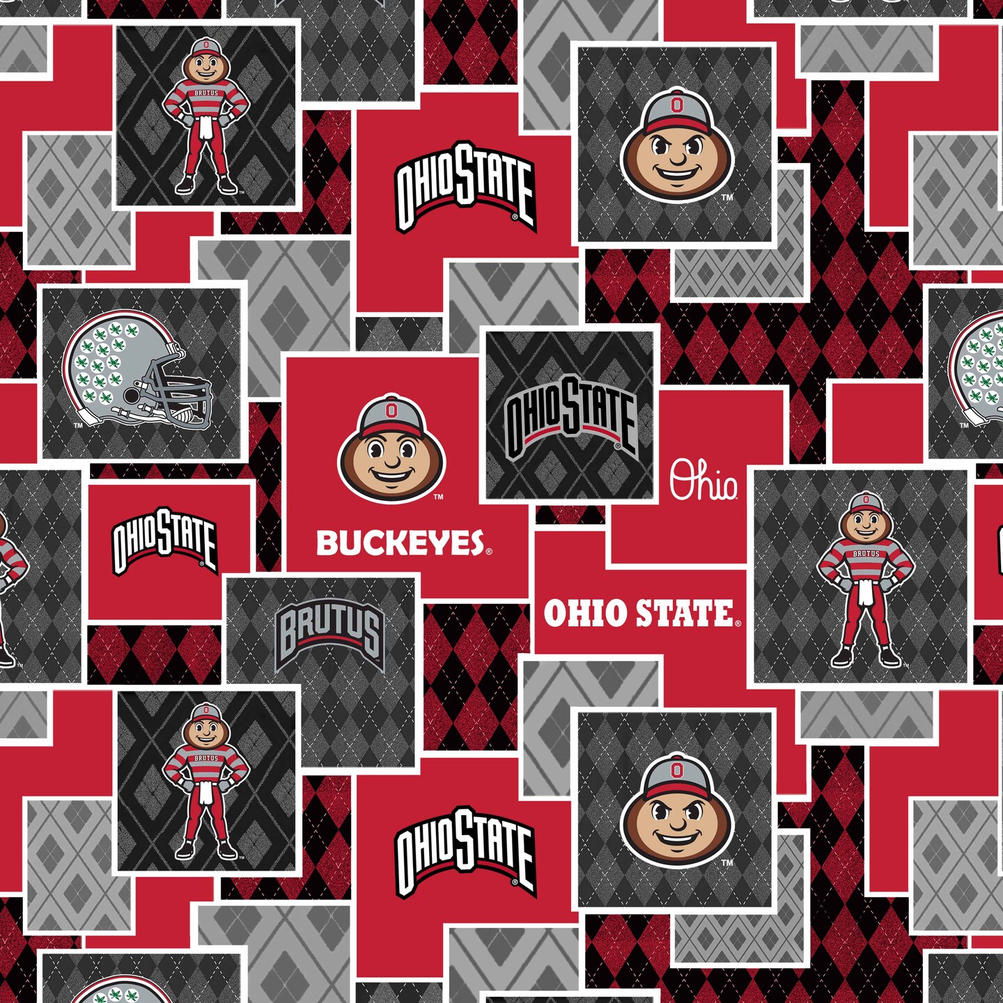 Sykel Enterprises-Ohio State University Cotton Quilting Fabric-Ohio ...