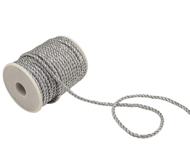 4mm x 25 Yards Metalic Silver Rope Trim Pack of 5 Spools | Michaels
