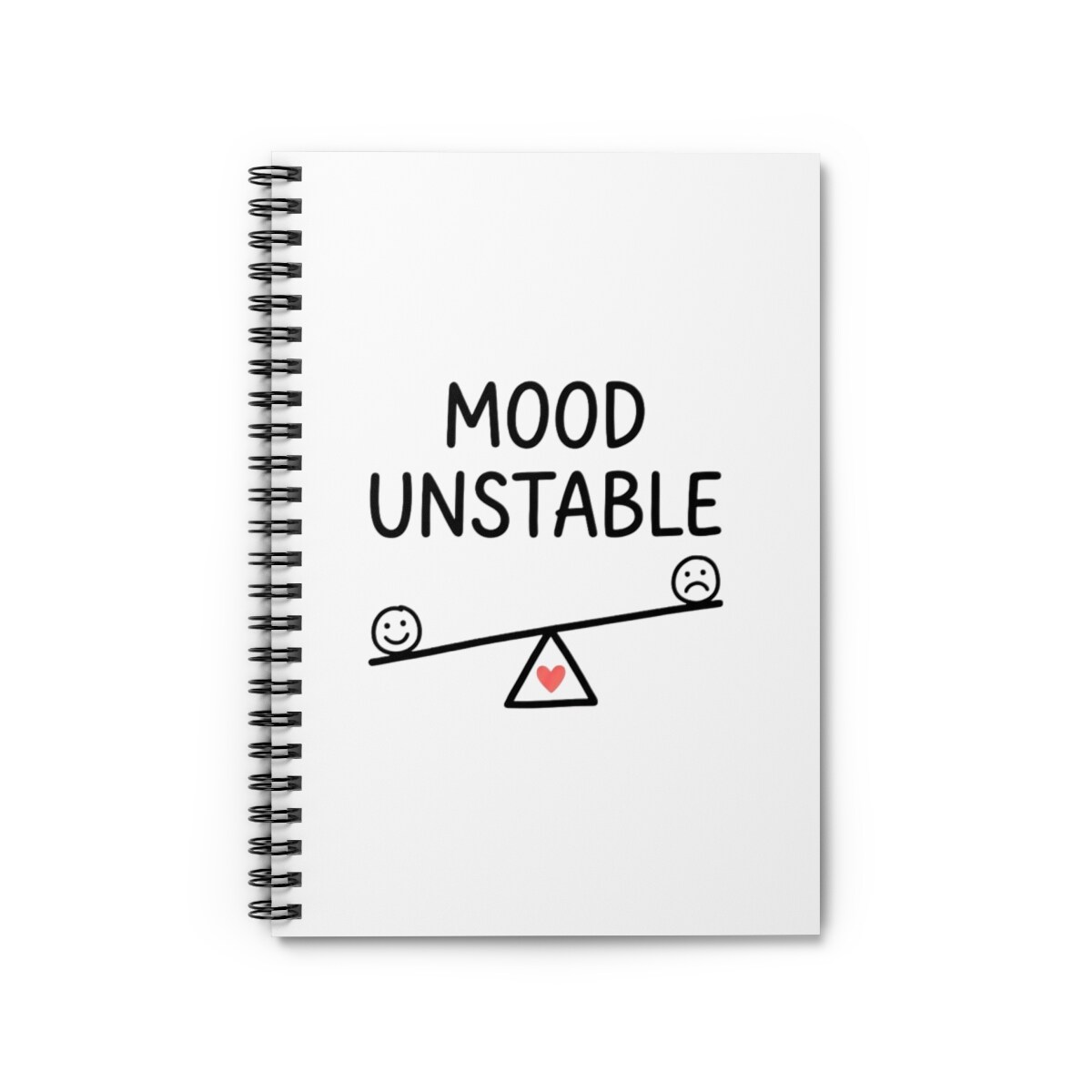 Spiral Journal Notebook, Mood Unstable, School Gift, Book Collector ...