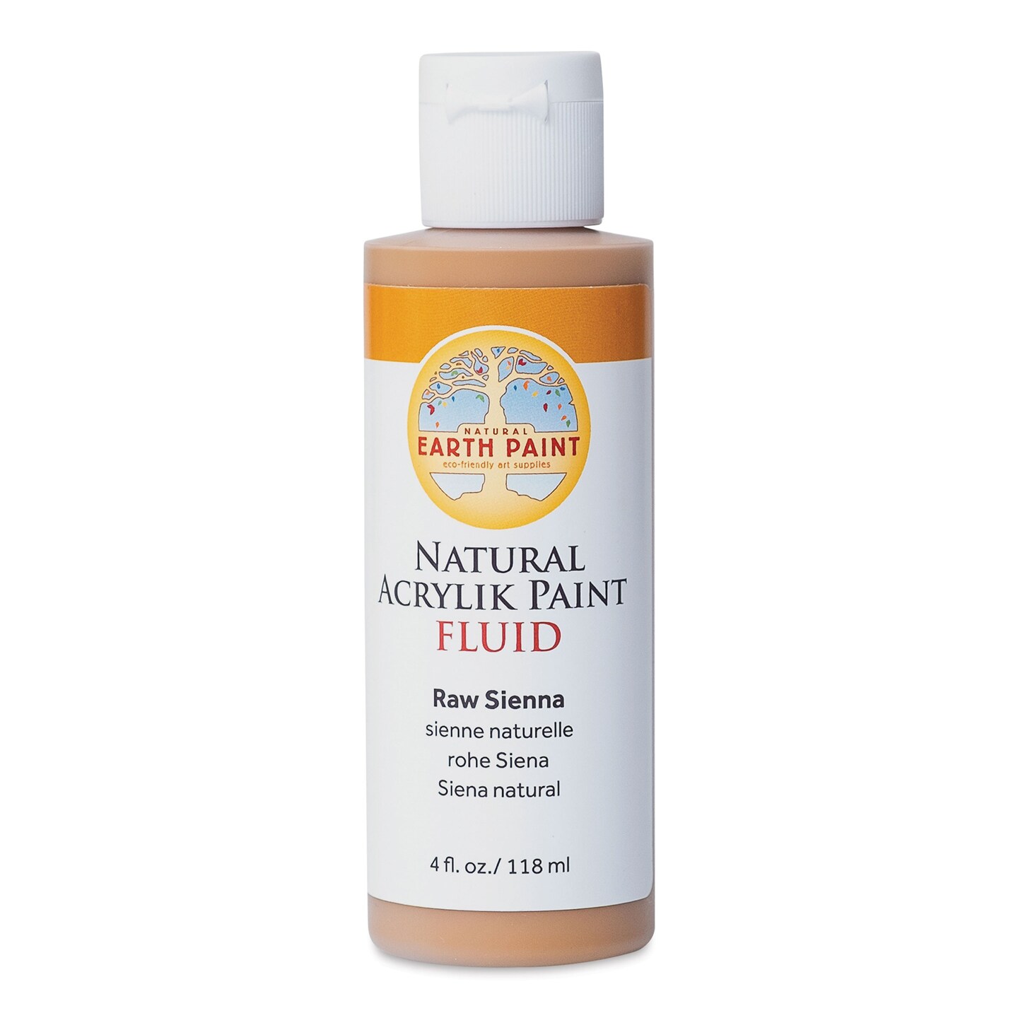Natural Earth Paint Natural Fluid Acrylik Paint - Raw Sienna, 118 ml ...