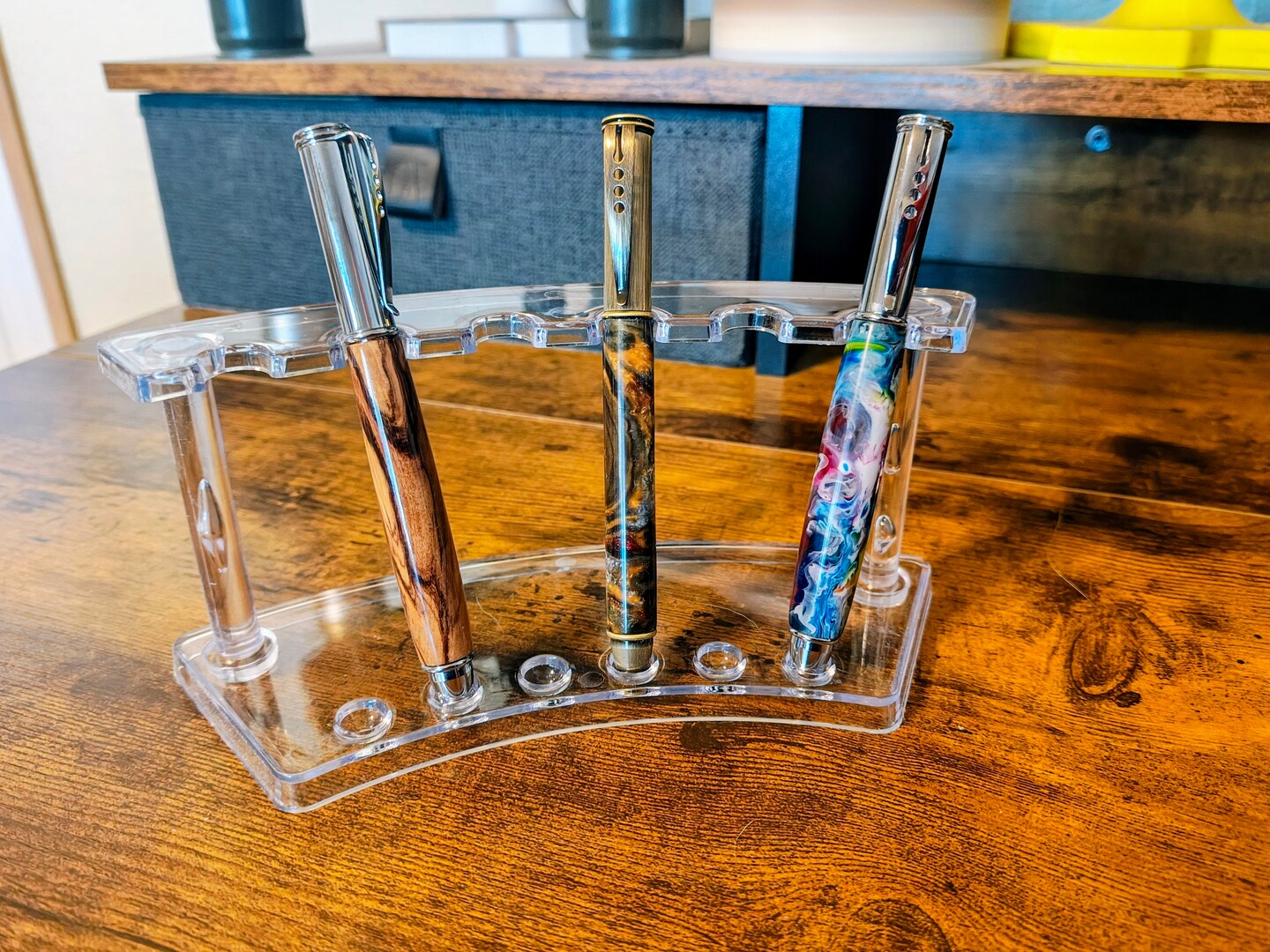 Handcrafted Editor Style Ballpoint Pen, Wood, Resin, One of a Kind ...