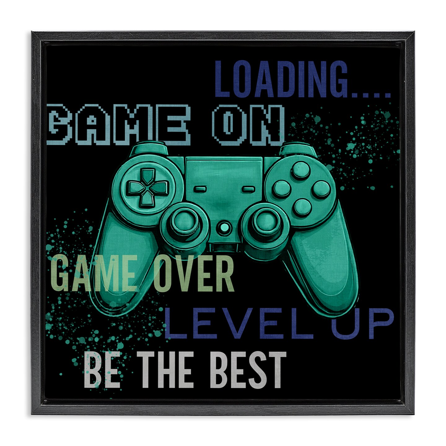 Stupell Industries Game On Level Up Controller Floating Frame, design ...