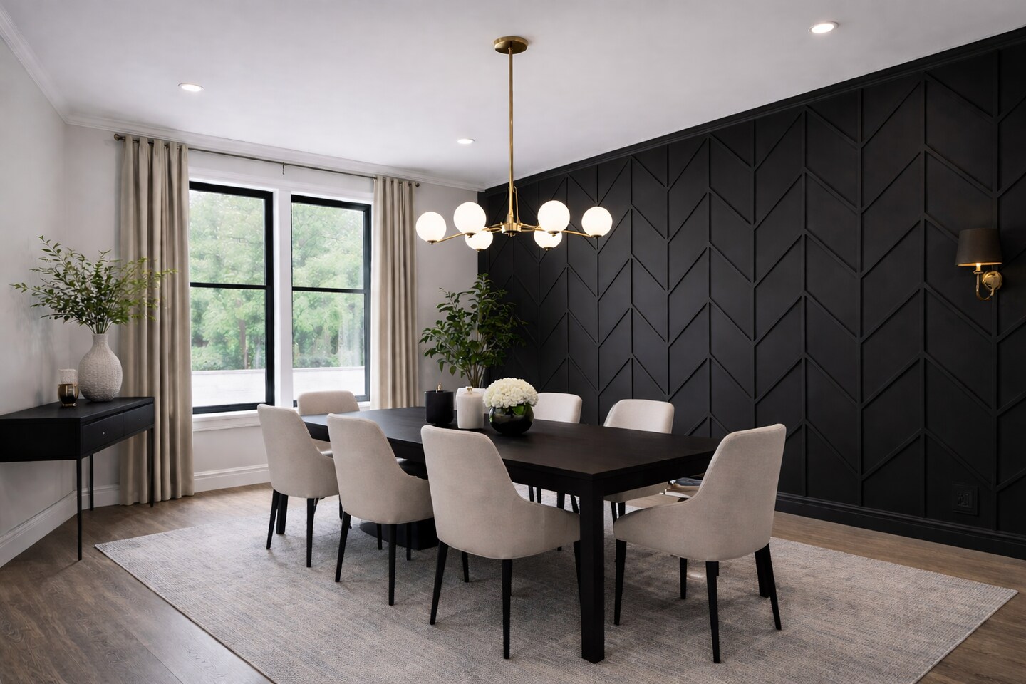 Chevron Accent Wall Panels for dining room, living room, bedroom, Pre ...