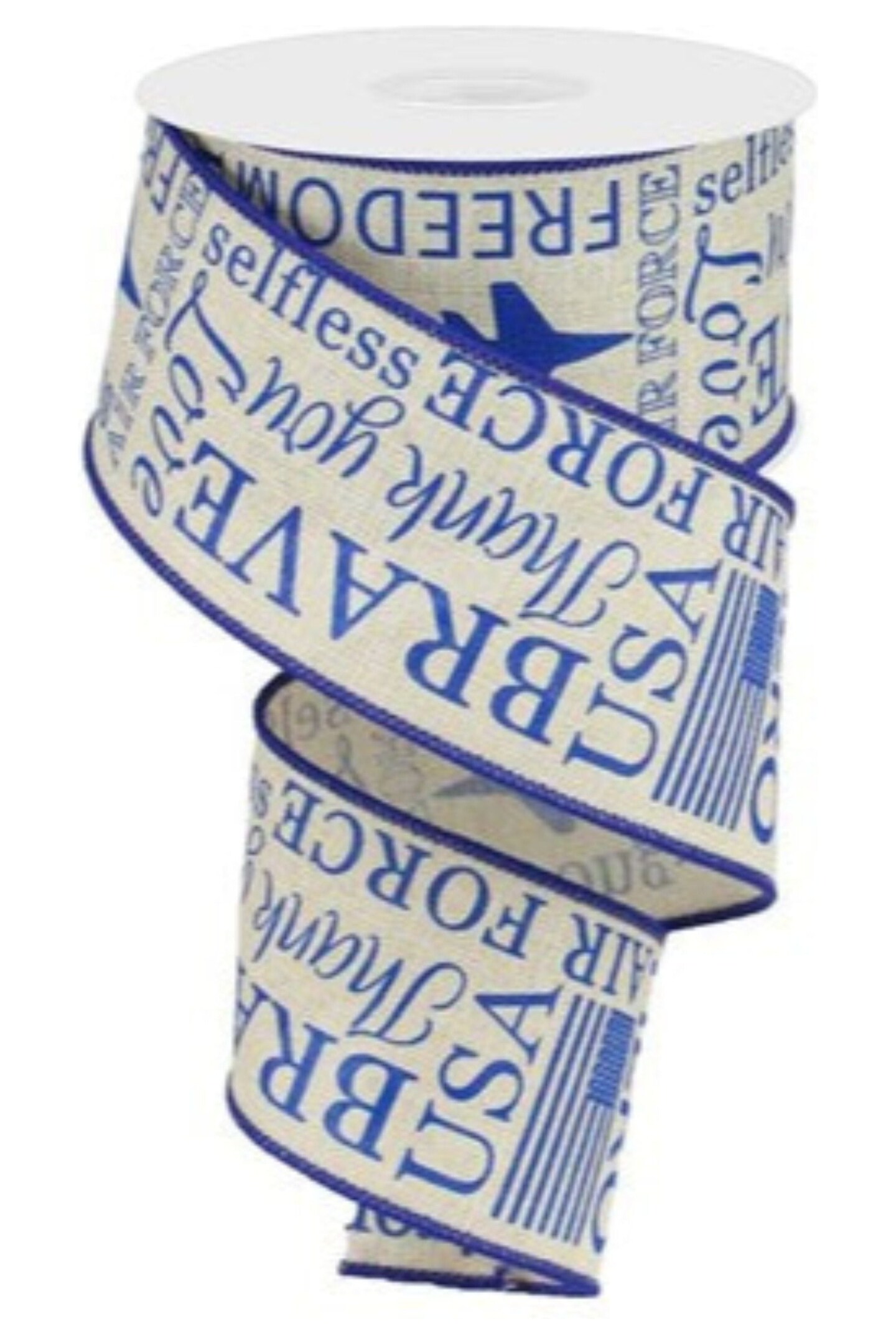 2.5" United States Air Force Ribbon: Natural (10 Yards) | Michaels