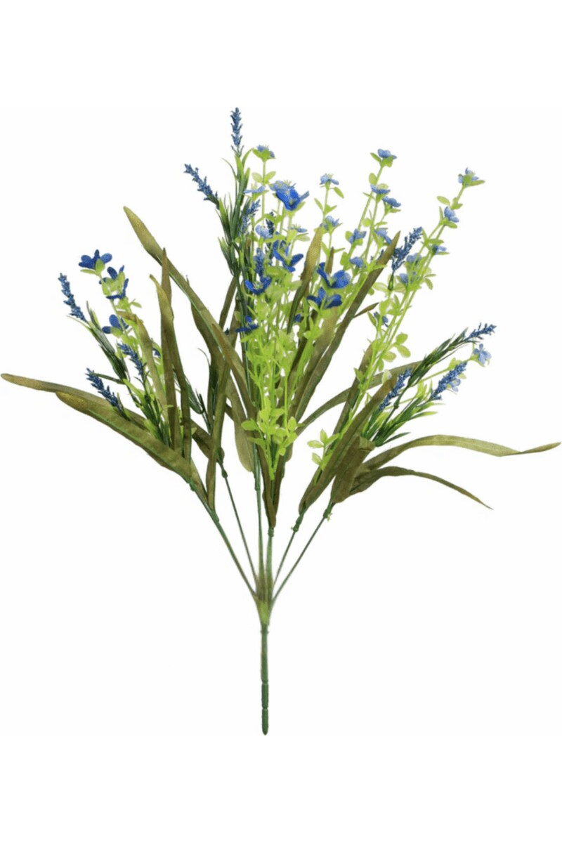 21" Flower & Grasses Filler Bush: Blue | Michaels