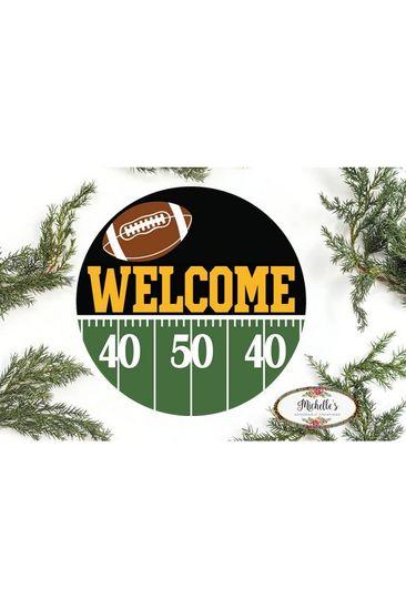 Welcome Football Field Round Sign | Michaels