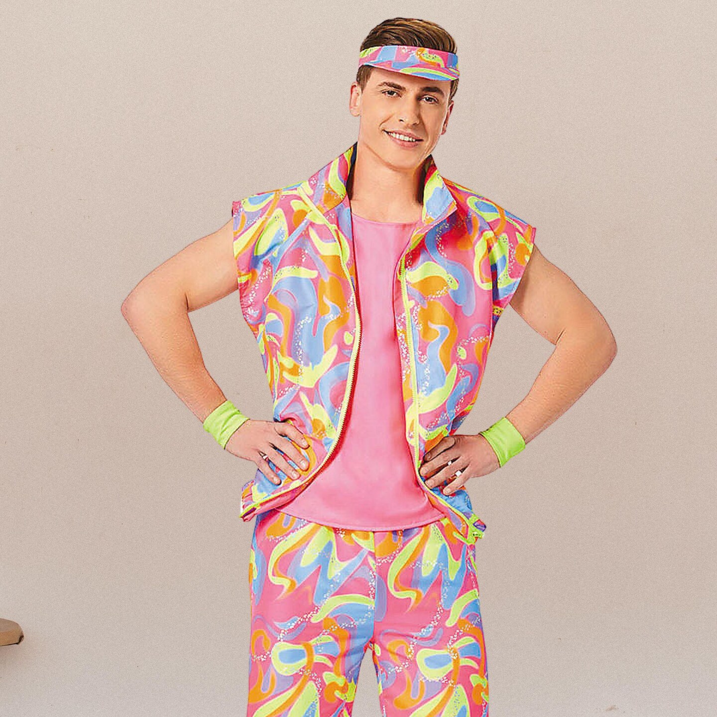 Adults Barbie Movie Pink & Yellow Skating Ken Costume, Size: XL | Michaels
