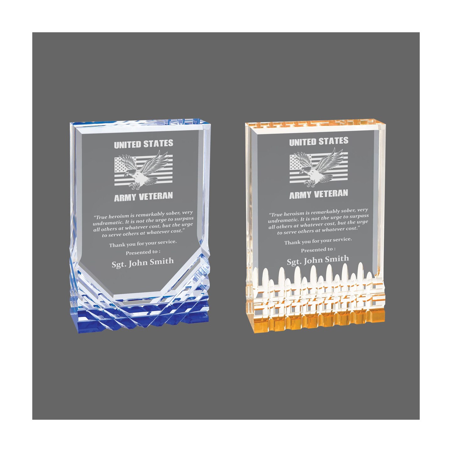 Military Appreciation Awards Custom Engraved Army Service with ...