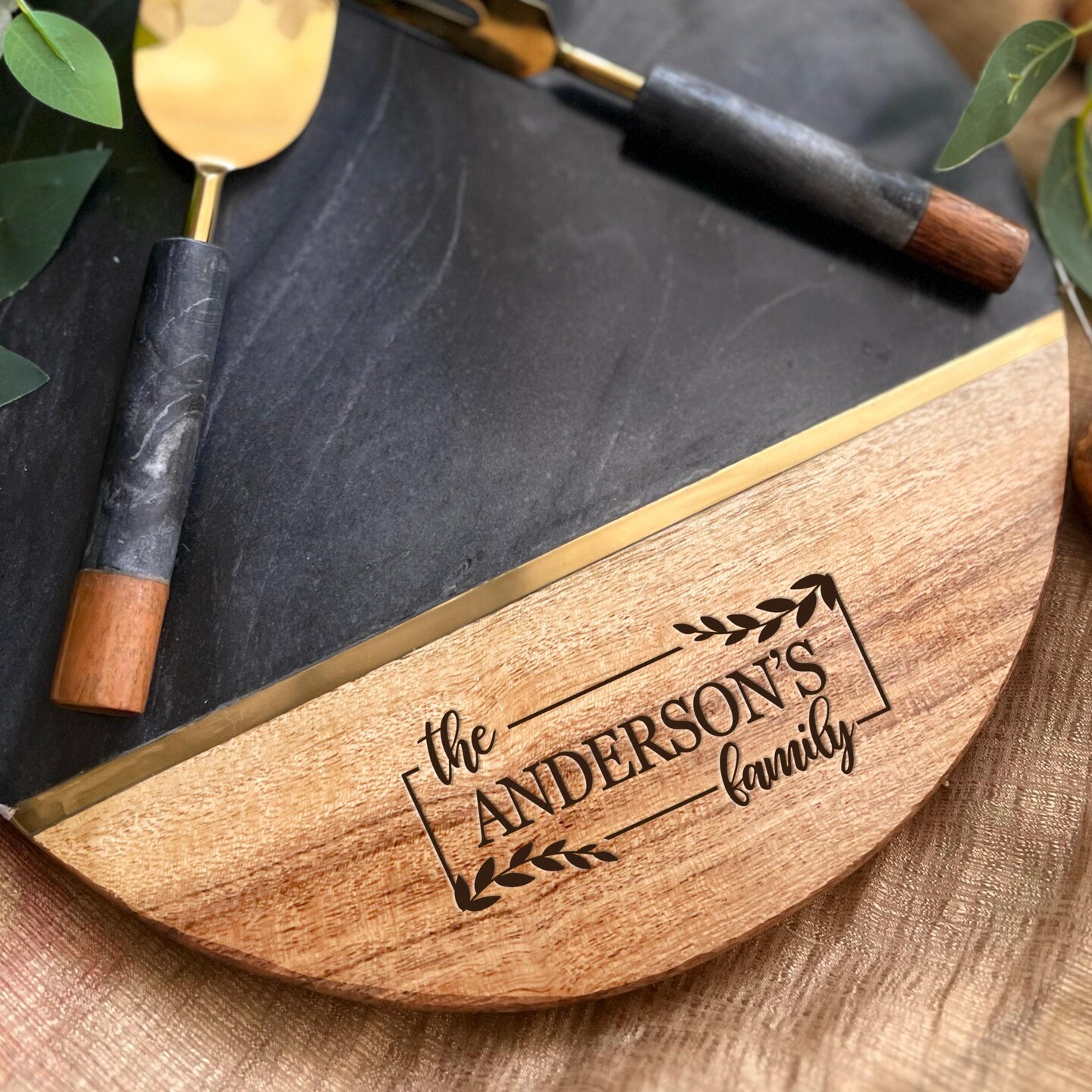 Personalized Charcuterie Cheese Cutting Board, Family Event, Birthday ...