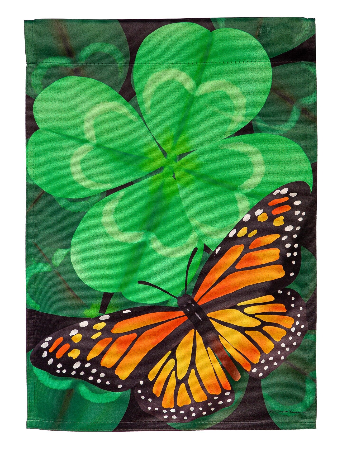 Butterfly Clover Garden Flag 2 Sided | Michaels