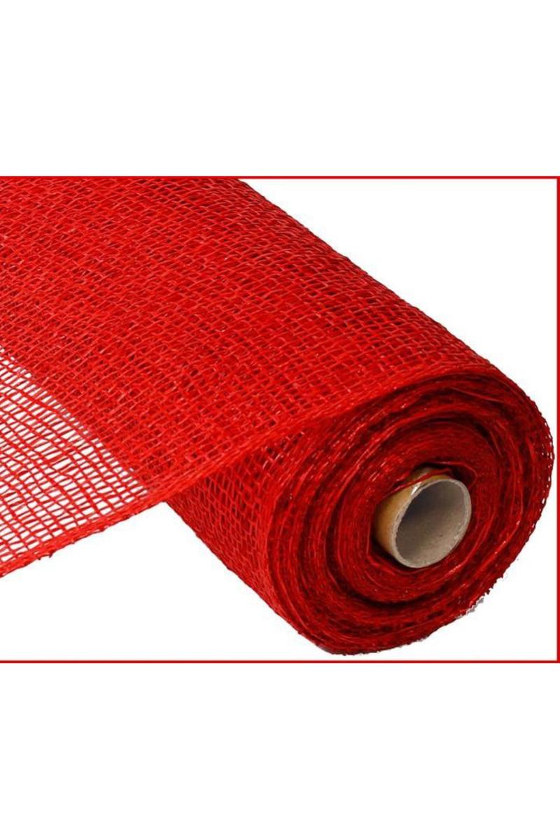 10" Poly Burlap Mesh Ribbon: Red | Michaels