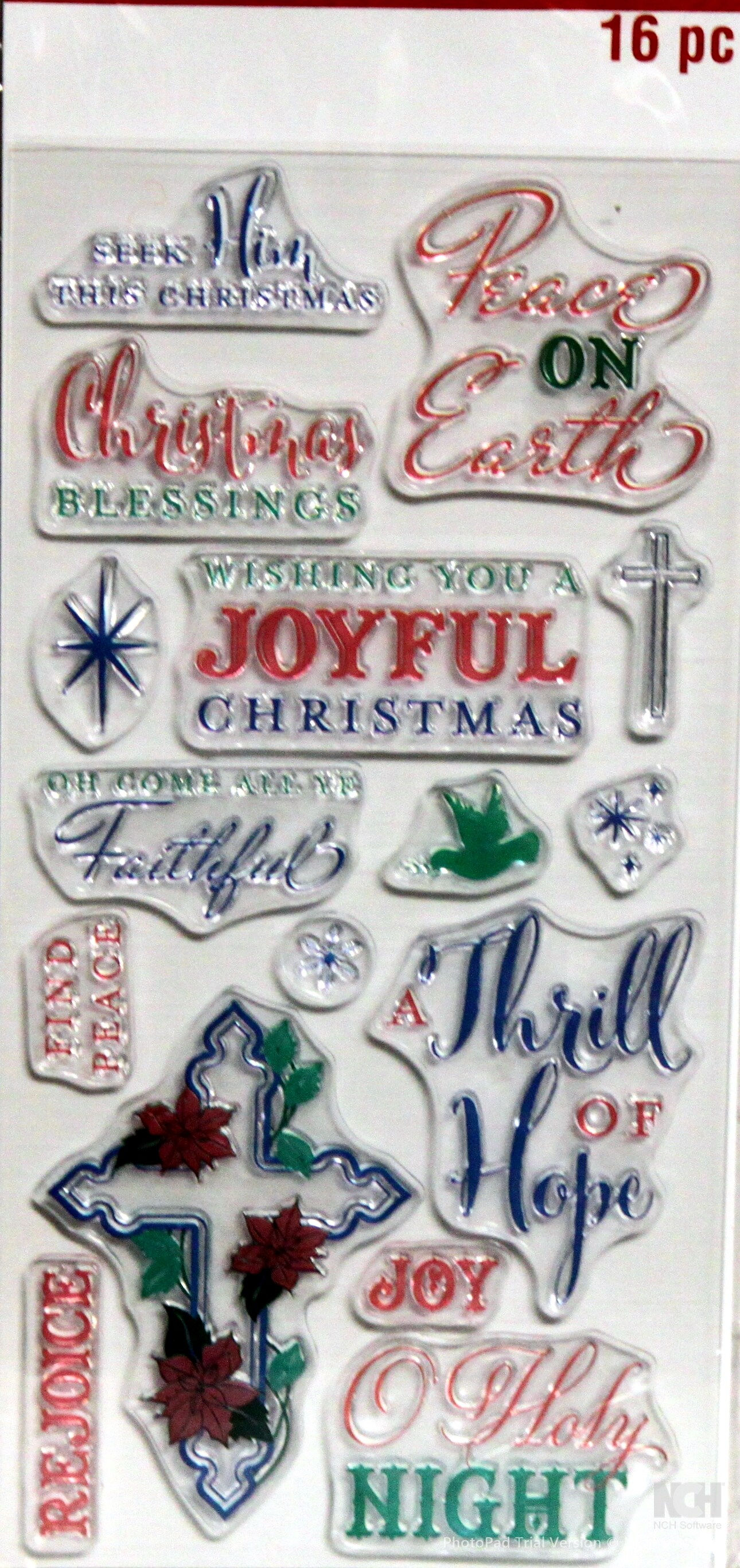 Recollections Christmas Faith Sentiments Clear Cling Stamps Set-16 ...