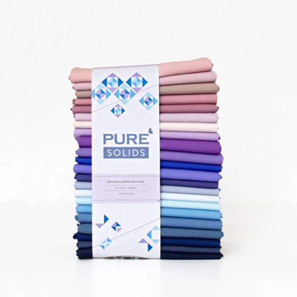 Pure Solids Half Yard Bundle in Crystallizing by for Art Gallery (CB ...