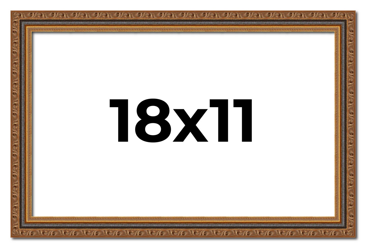 18x11 Classic Gold Picture Frame - UV Acrylic, Foam Board Backing ...