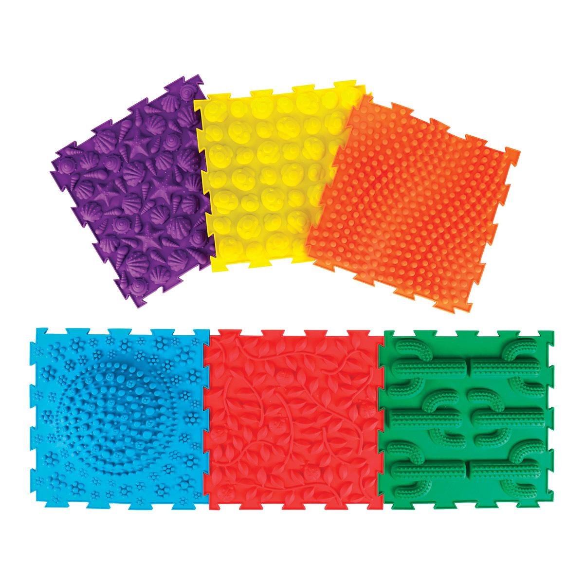 Kore Locking Tactile Tiles - Set of 6, Color: Multicolor, Count: 6 ...
