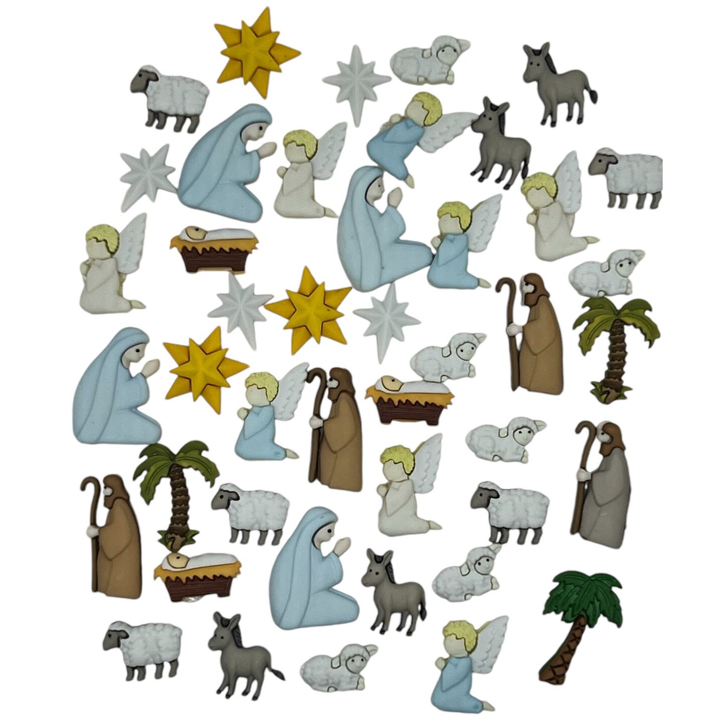 Buttons Galore 50 Piece Nativity Christmas Novelty Buttons Assortment ...