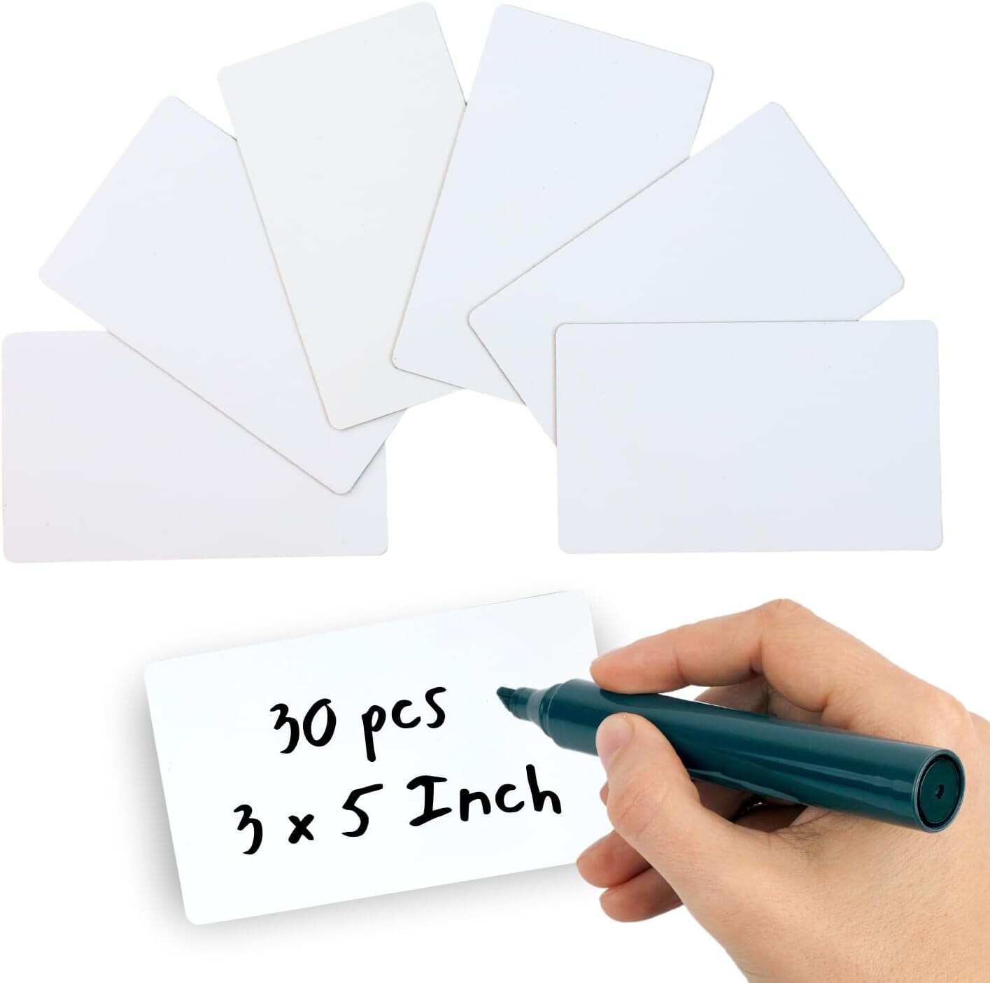 Availey 30 Pieces (5 X 3") - White Magnetic Dry Erase Labels - Reusable ...