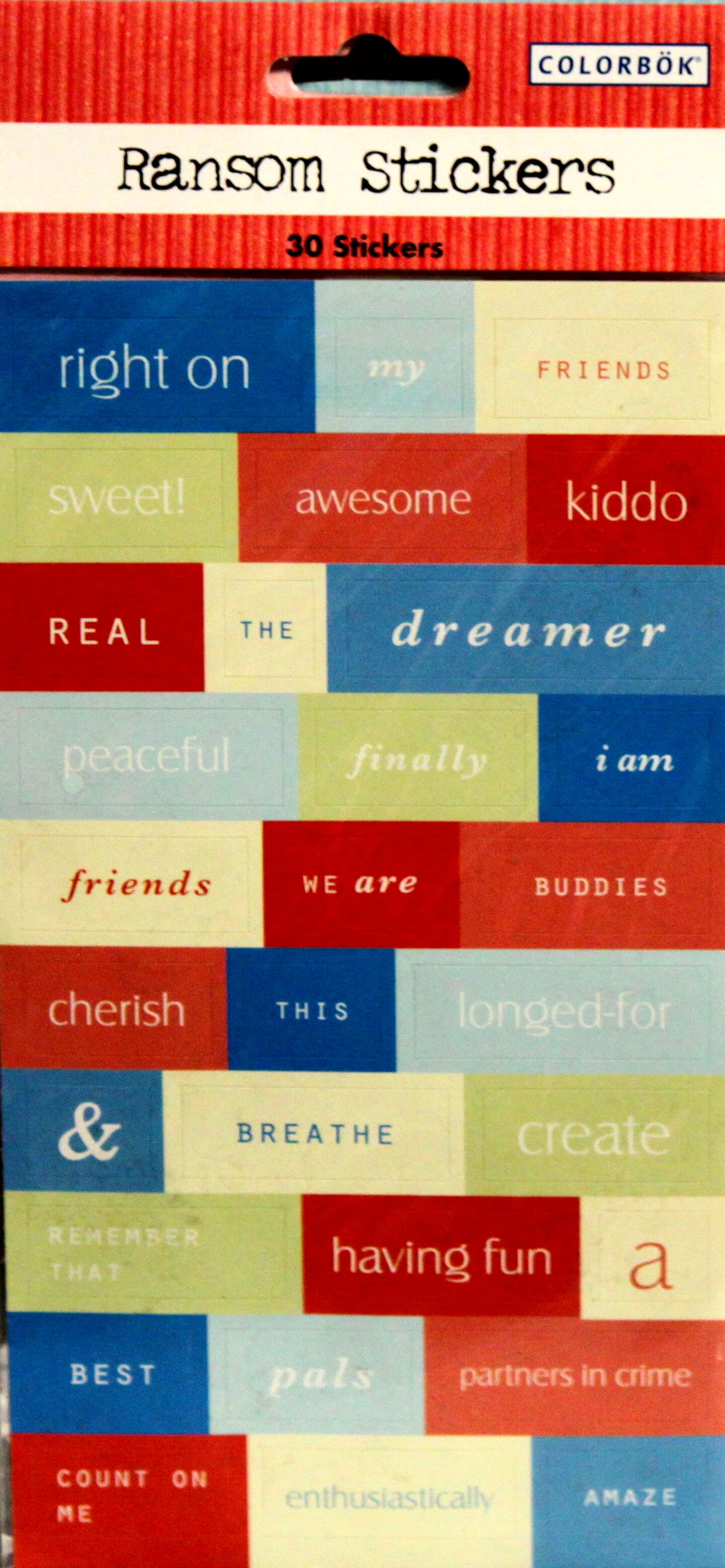 Colorbok Ransom Stickers-Red | Michaels