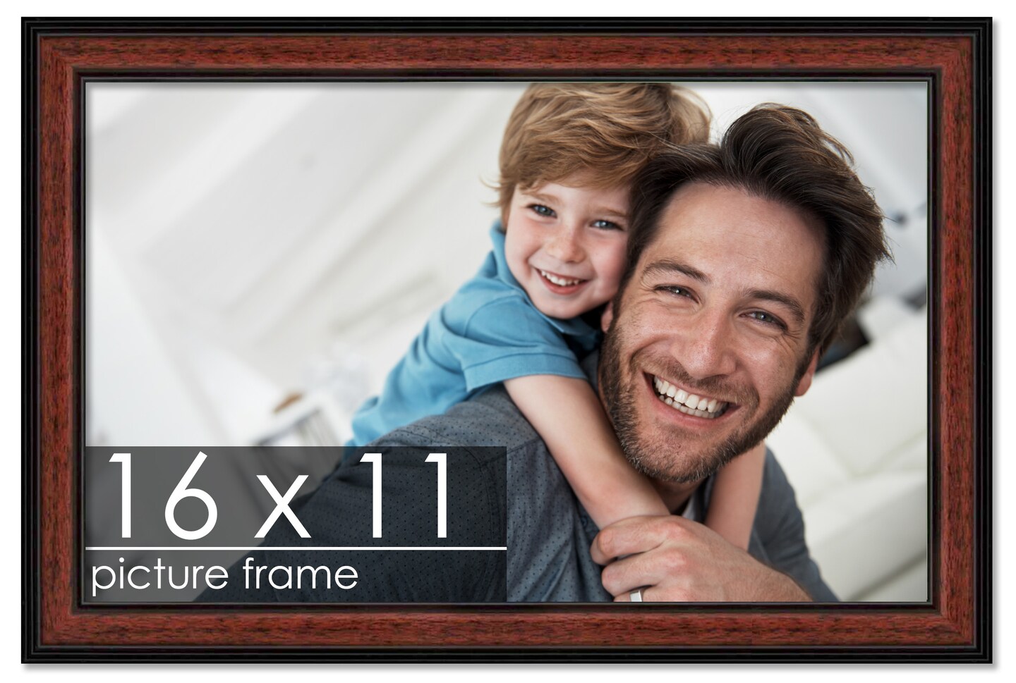 11x16 Decor Picture Frame with UV Resistant Acrylic Acid Free Backing Available in 2 Finishes Black and Brown