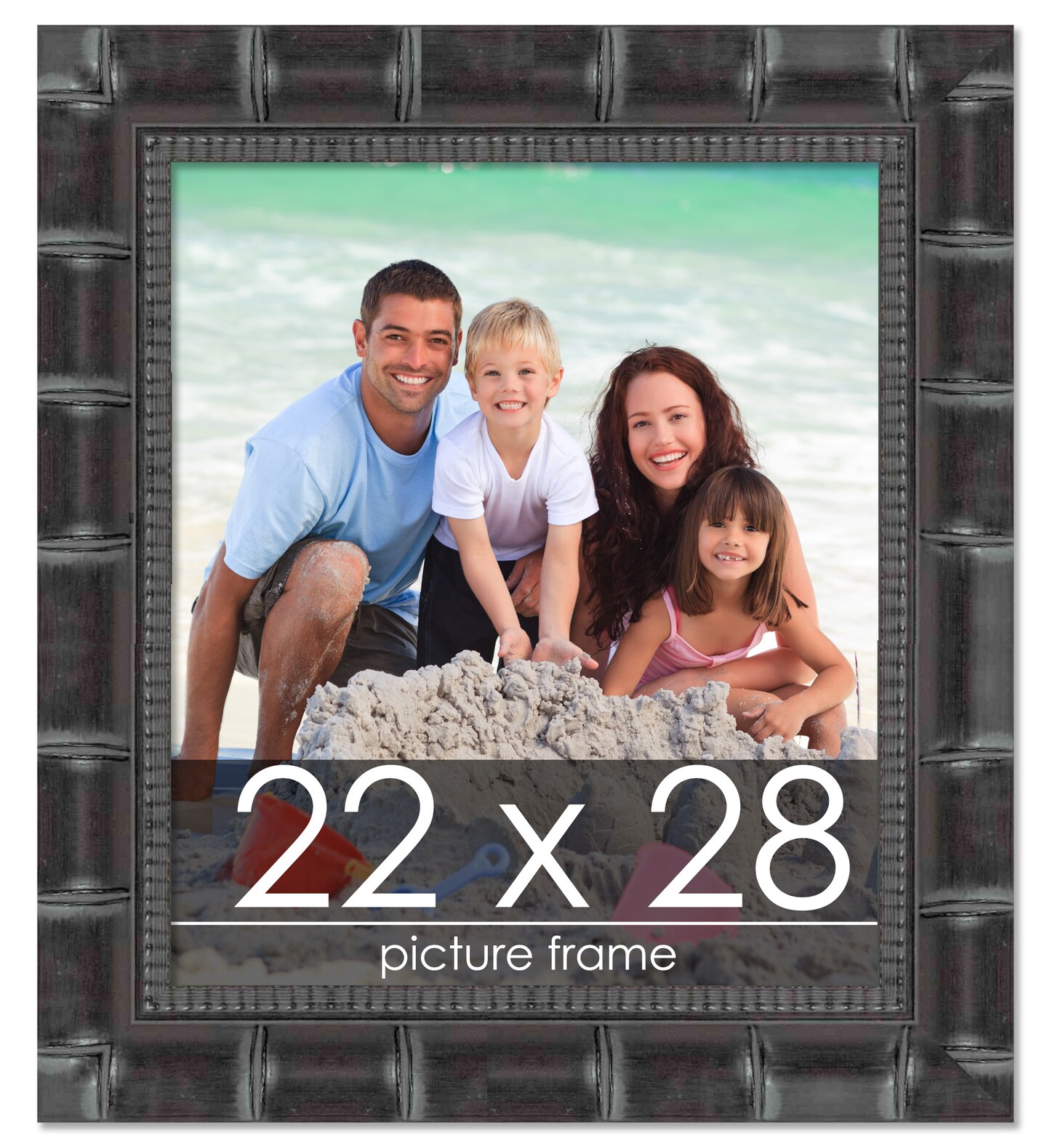 22x28 Wide Bamboo Picture Frame with UV-Resistant Acrylic & Acid Free ...