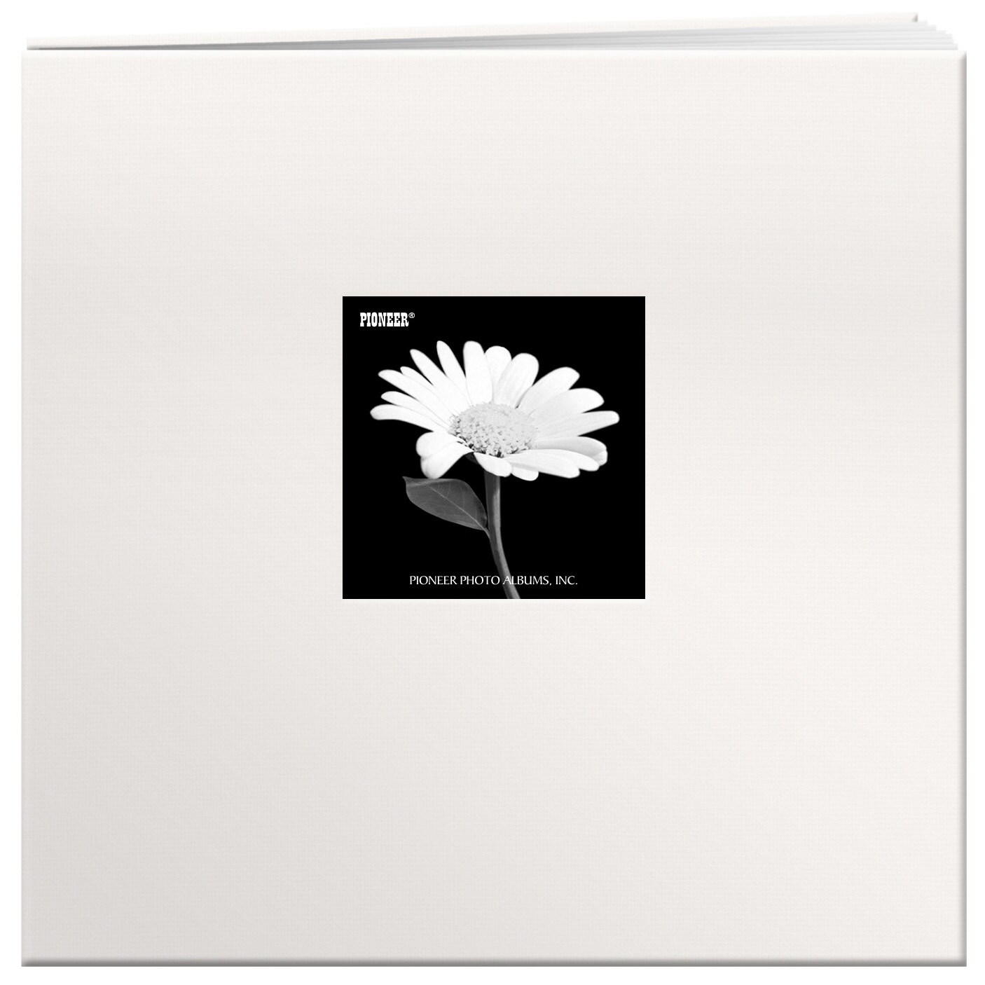 Pioneer Fabric Frame Cover Scrapbook 12"X12"-20 Pages, Ivory White ...