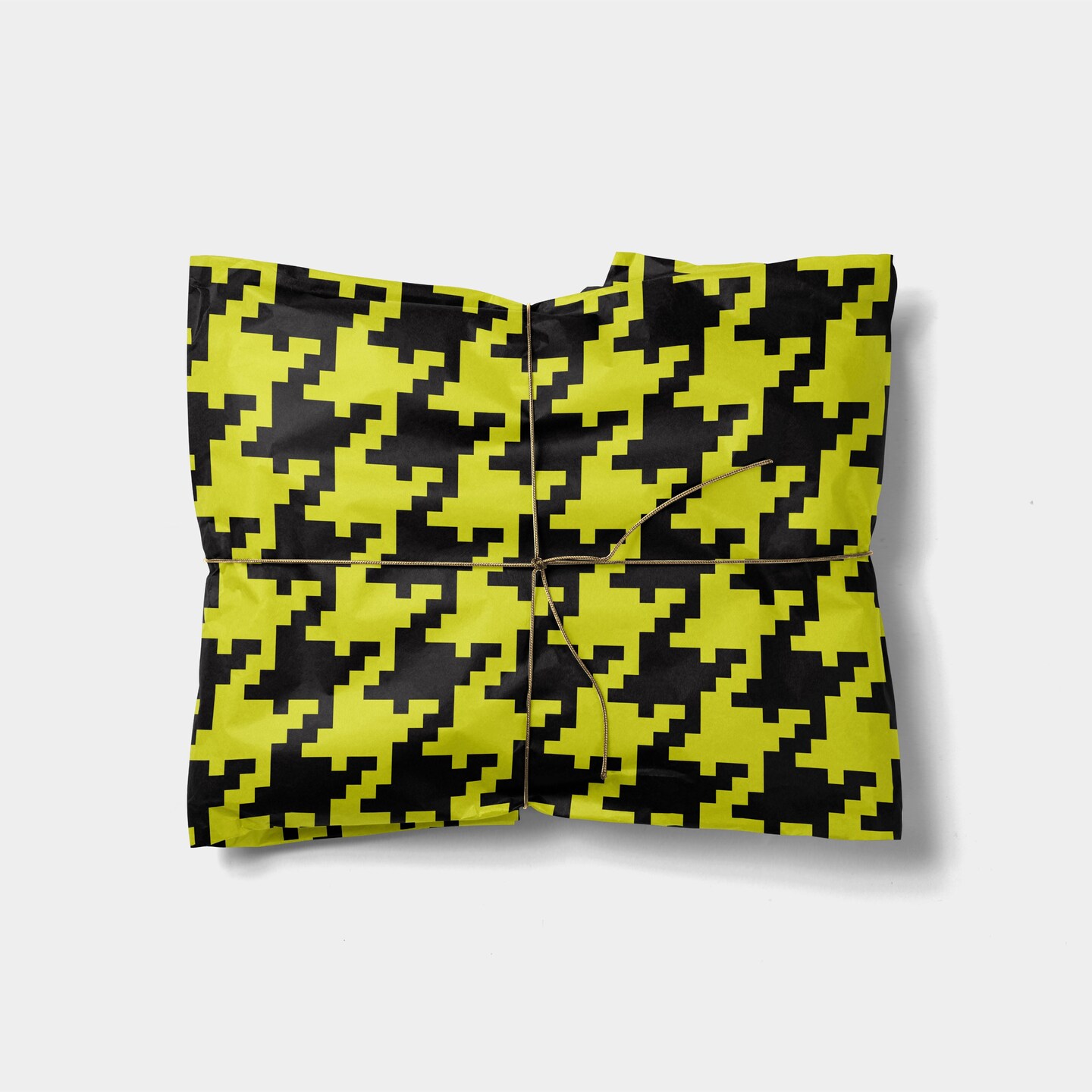 Yellow Oversized Houndstooth Gift Wrap | Michaels