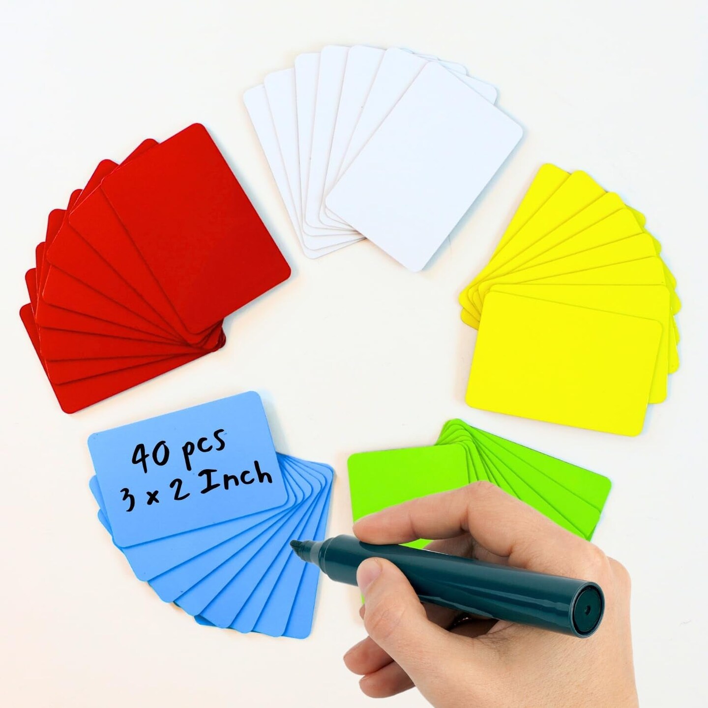Availey 40 Pieces (3 X 2") - Full Colored Magnetic Dry Erase Labels ...
