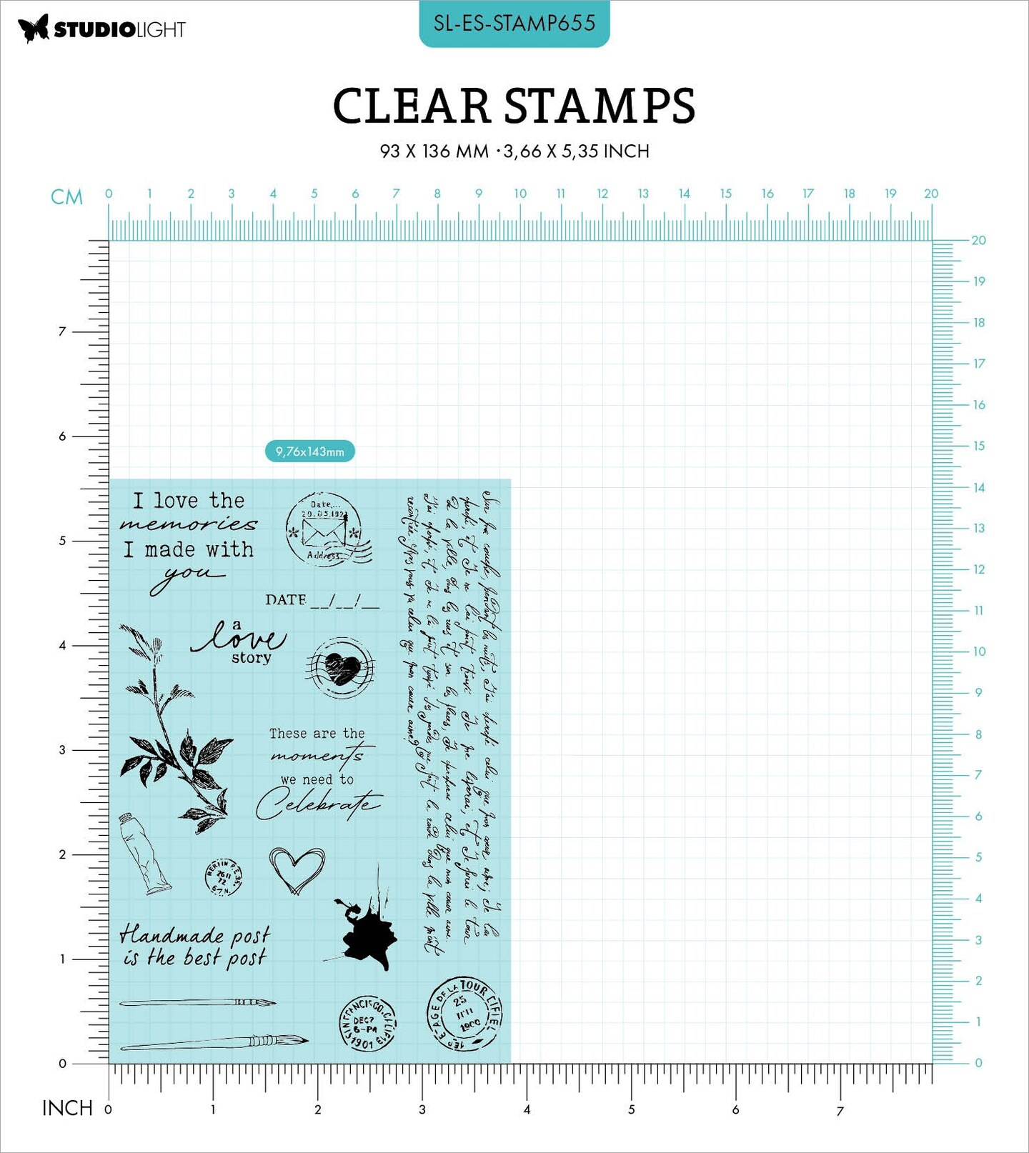 Studio Light Vintage Diaries Clear Stamps-Nr. 655, Stamps Elements ...