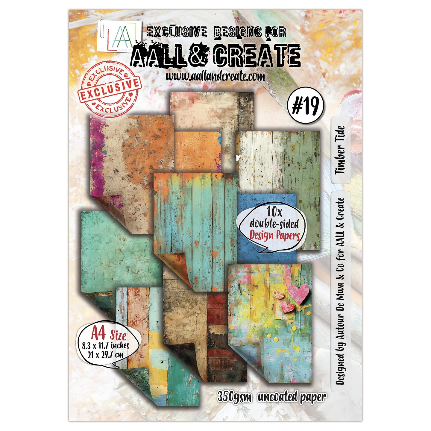 AALL And Create Design Double-Sided Cardstock A4 10/Pkg-Timber Tide ...