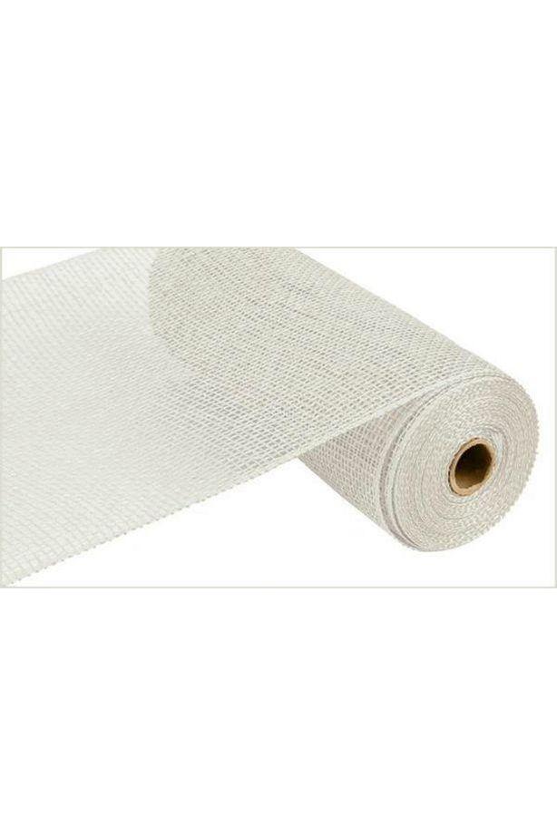 10" Poly Burlap Mesh Ribbon: White | Michaels