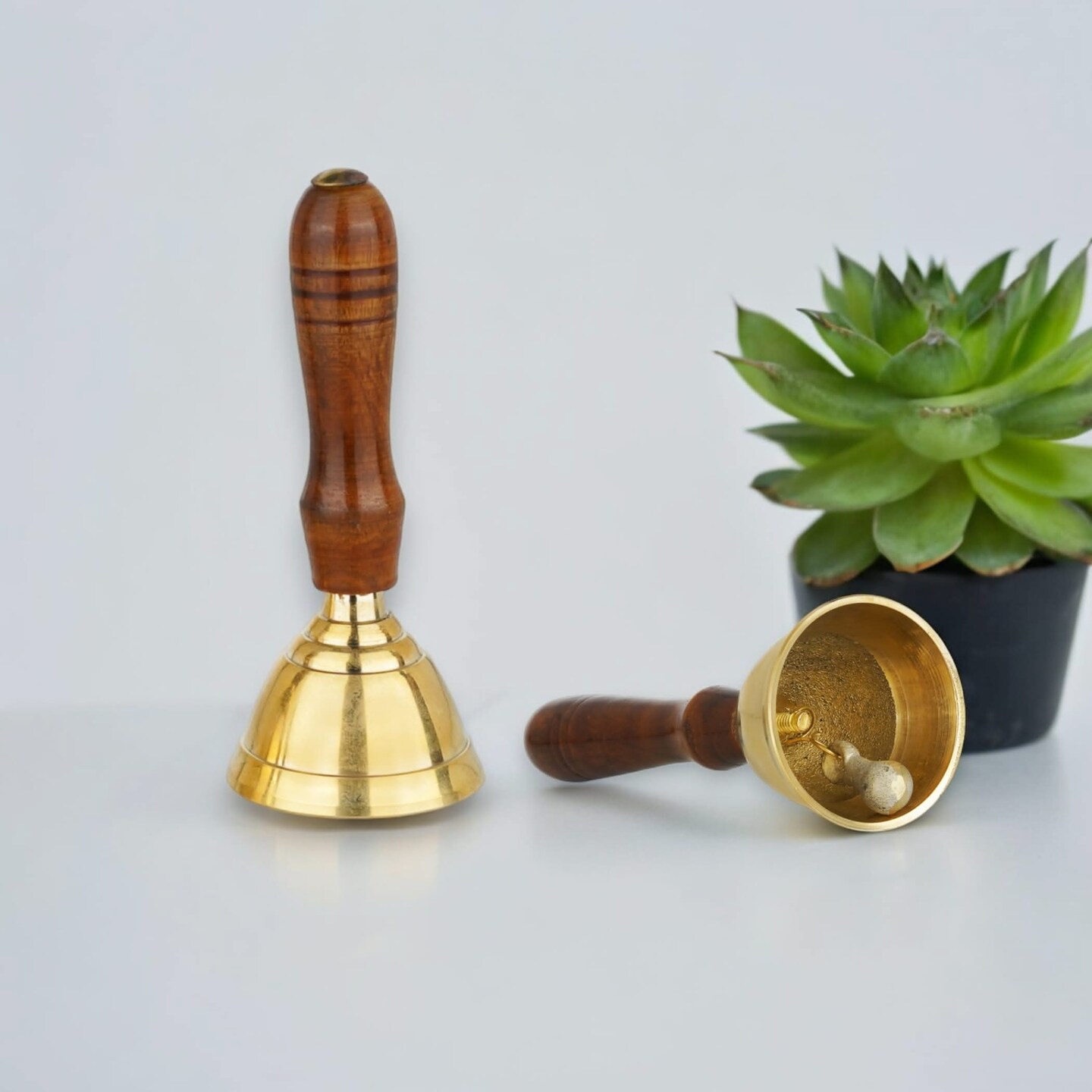 Solid Brass Bell Hand Call Bell for School Teacher Indian Weddings ...