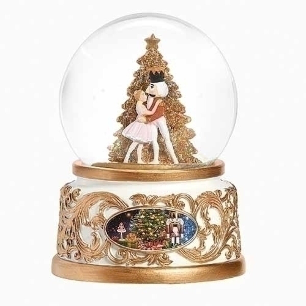 Roman 6" Musical Nutcracker Glitter Dome Christmas Snow Globe Tabletop ...