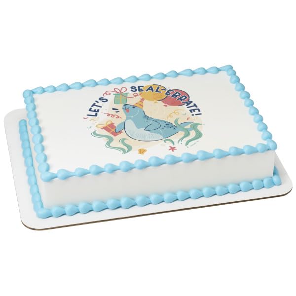 Lets Seal-abrate! Summer PhotoCake® Edible Cake Topper Icing Image ...