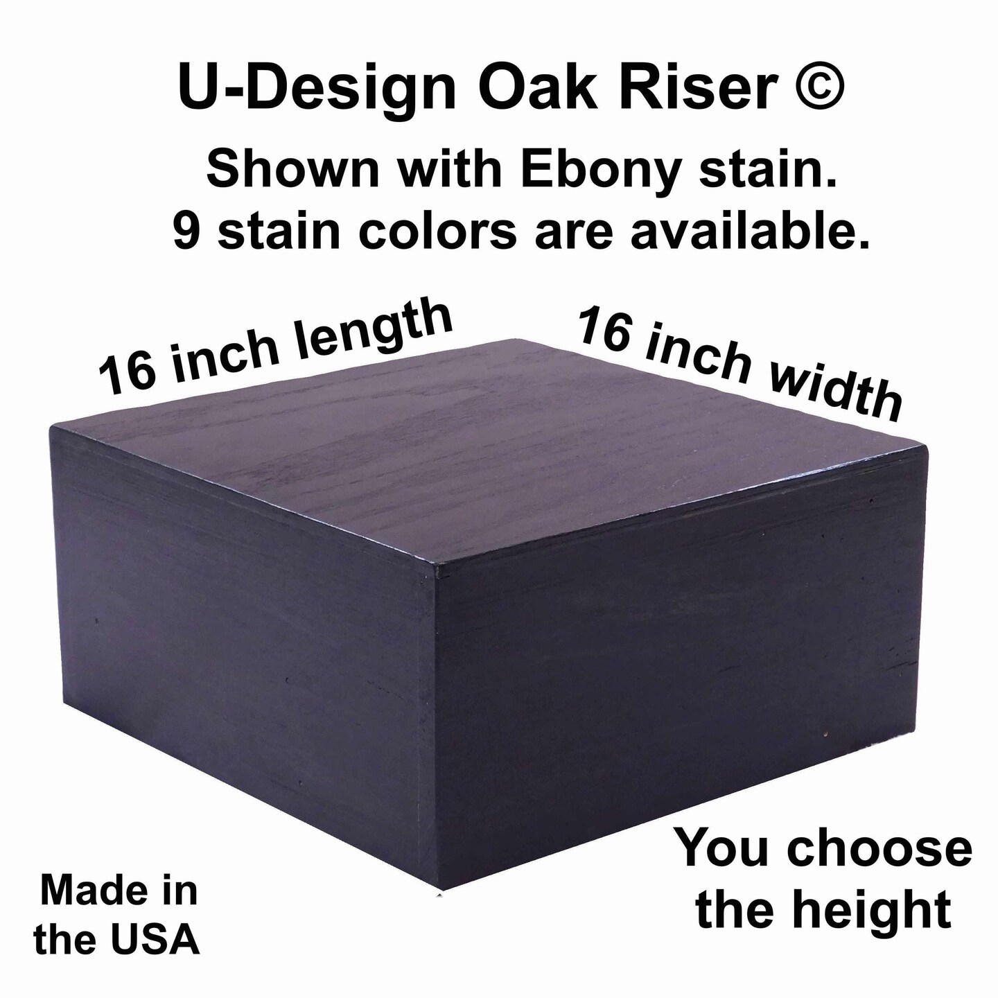 Oak Riser 16 x 16, You choose the Height, Plinth, Centerpiece, Wedding ...
