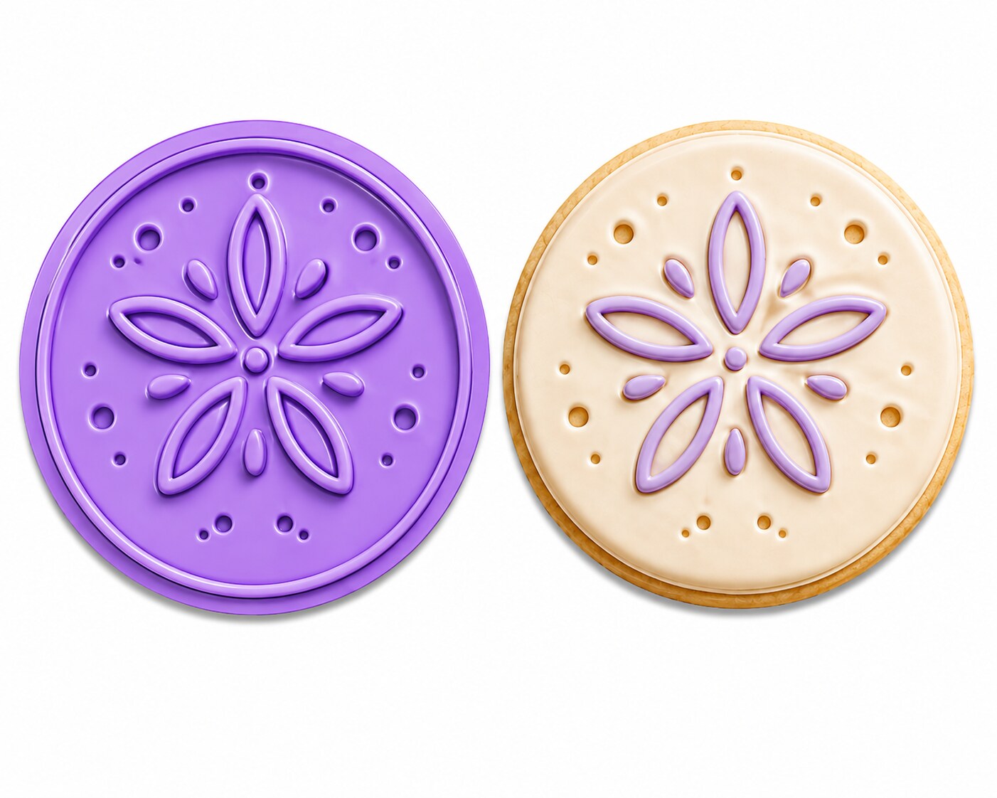 Coastal Sand Dollar Cookie Cutter & Embosser Stamp Set, Model: 3.0 inch ...