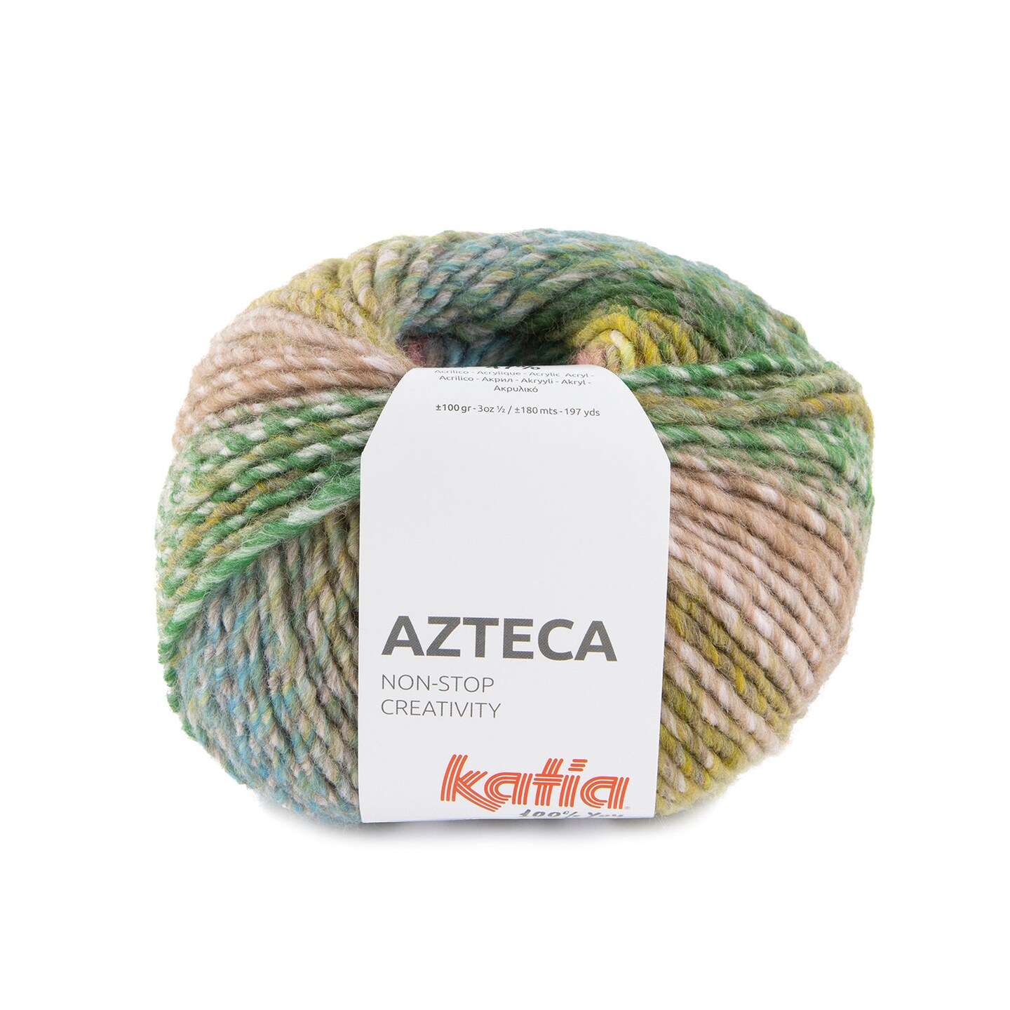 Katia Azteca Premium Wool Blend Yarn, Color: Rose-blue-mustard | Michaels