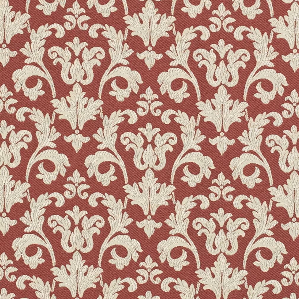 Ruby Belle - Red & Burgundy Abstract & Geometric,Damask Upholstery ...