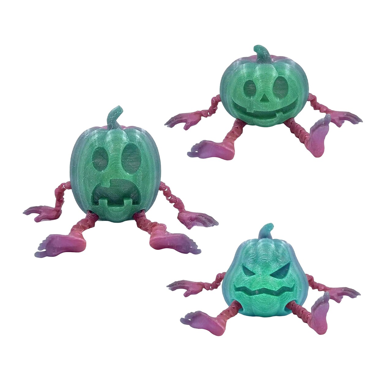Halloween 3D Printed Pumpkin Figurine Posable Pumpkin Fidget Toy ...