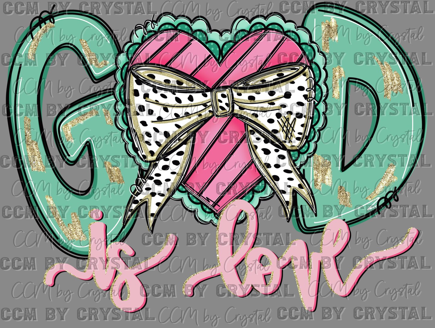 Pink God is Love Valentines Day Ready to Press Transfer DTF Transfer ...