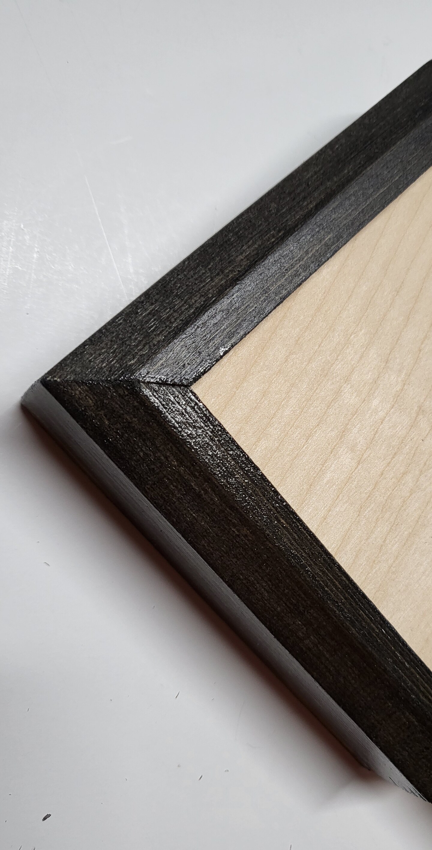 *Matte Black Ebony Stain* Wood Panel Frame Assembly.75 Border with ...