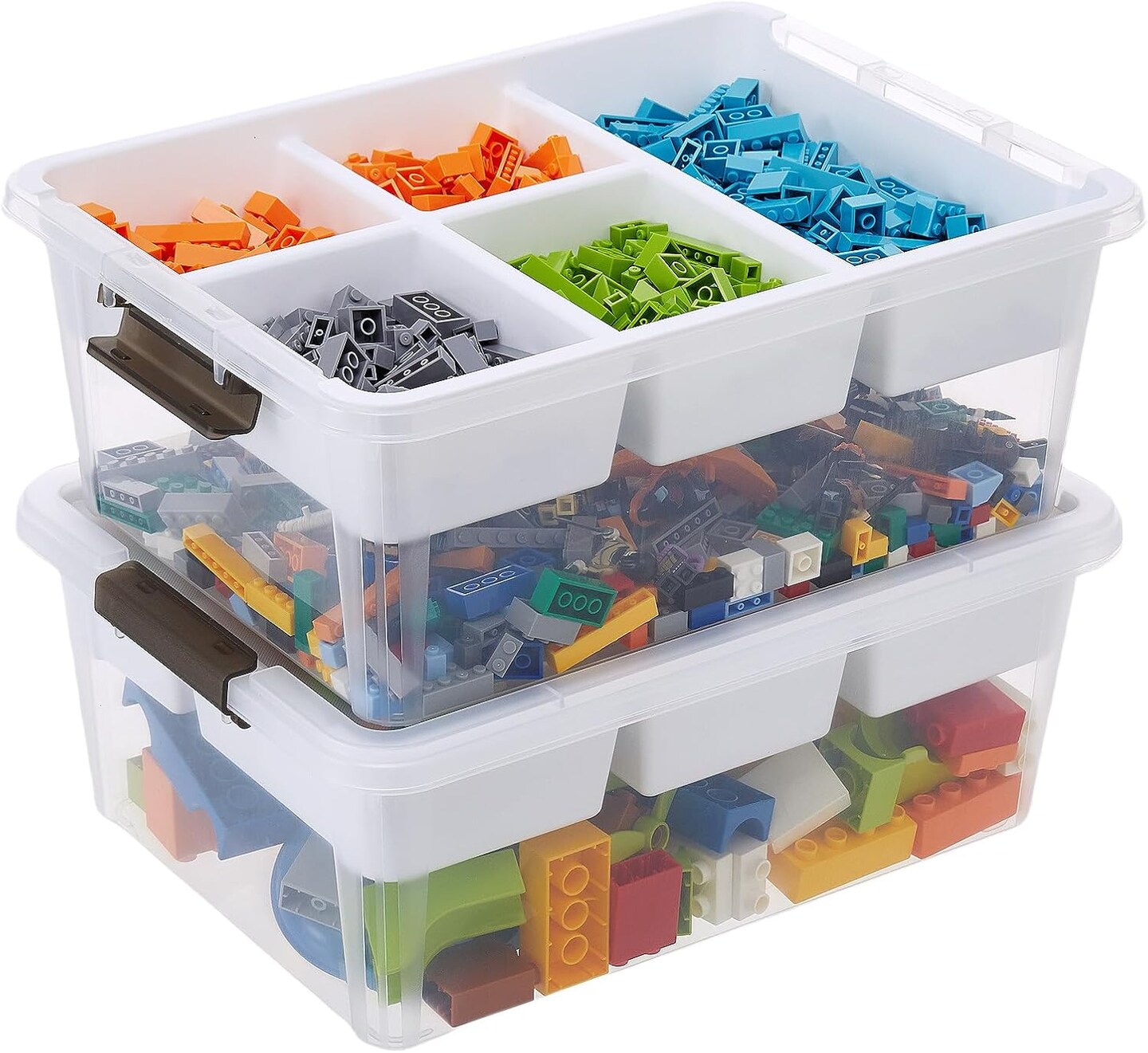 Portable Craft Box with Handle - Stack & Carry Storage Containers, Art ...