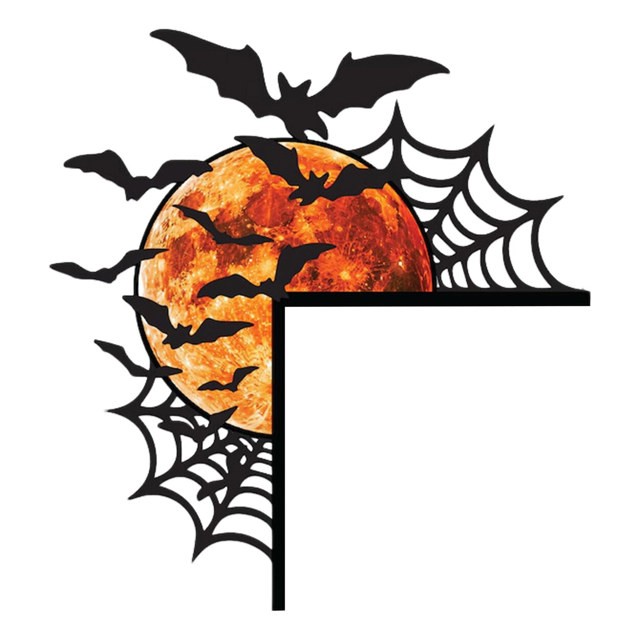 Halloween Door Topper Spider Web Bat Moon Door Frame Corner Decor Home ...