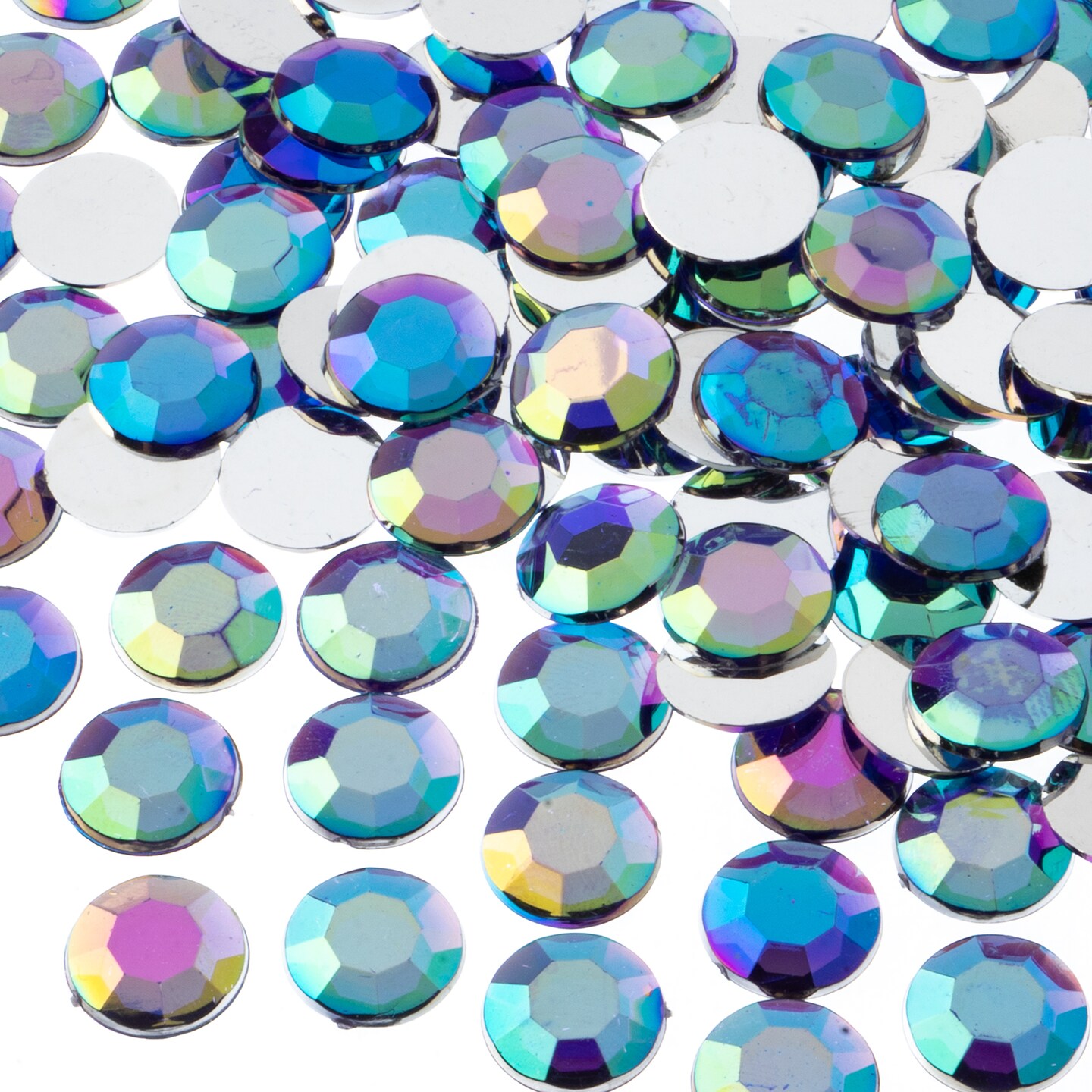 John Bead 12mm (SS50) Round Acrylic Flat Back Rhinestones, 400pcs ...