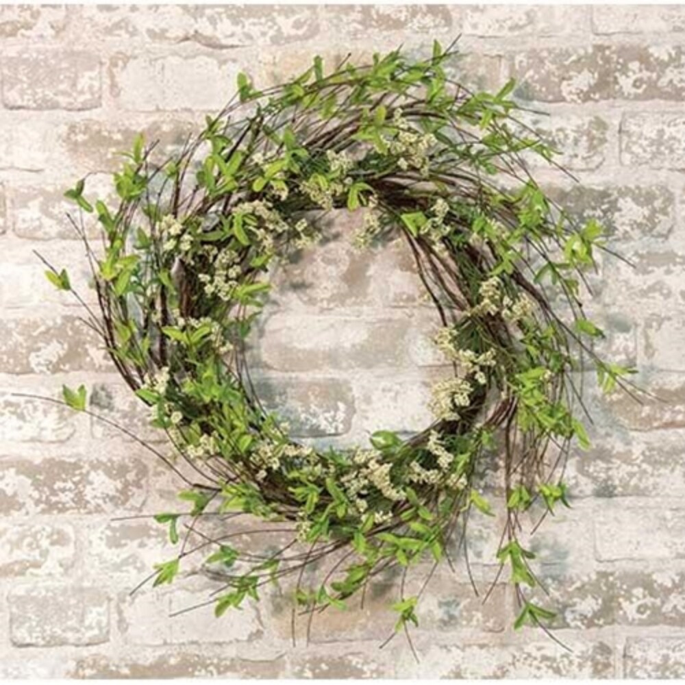 Twig Leaf & Sprite Wreath, 24" | Michaels